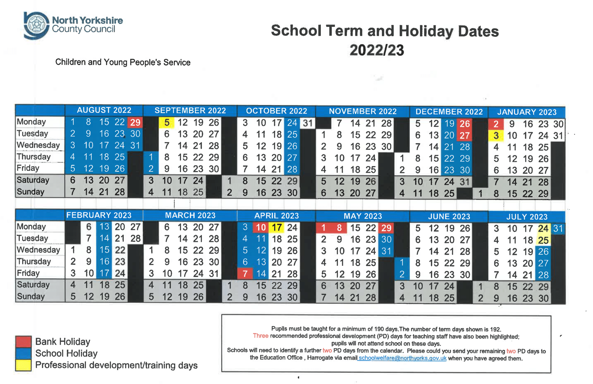 Term Dates Kirkby And Great Broughton School
